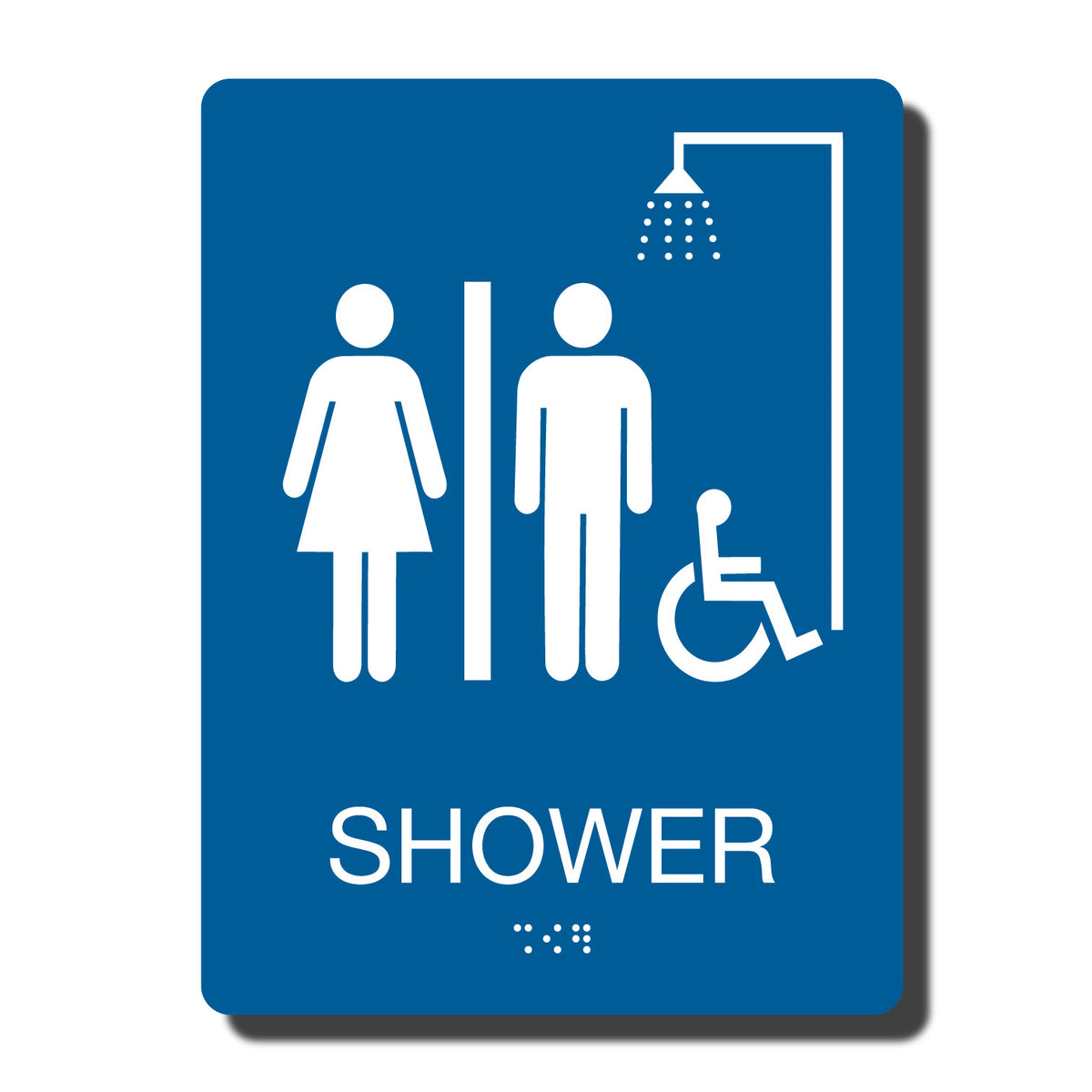 ADA Handicap Accessible Sign with Braille - 6" x 9" - Nap ADA Signs ...