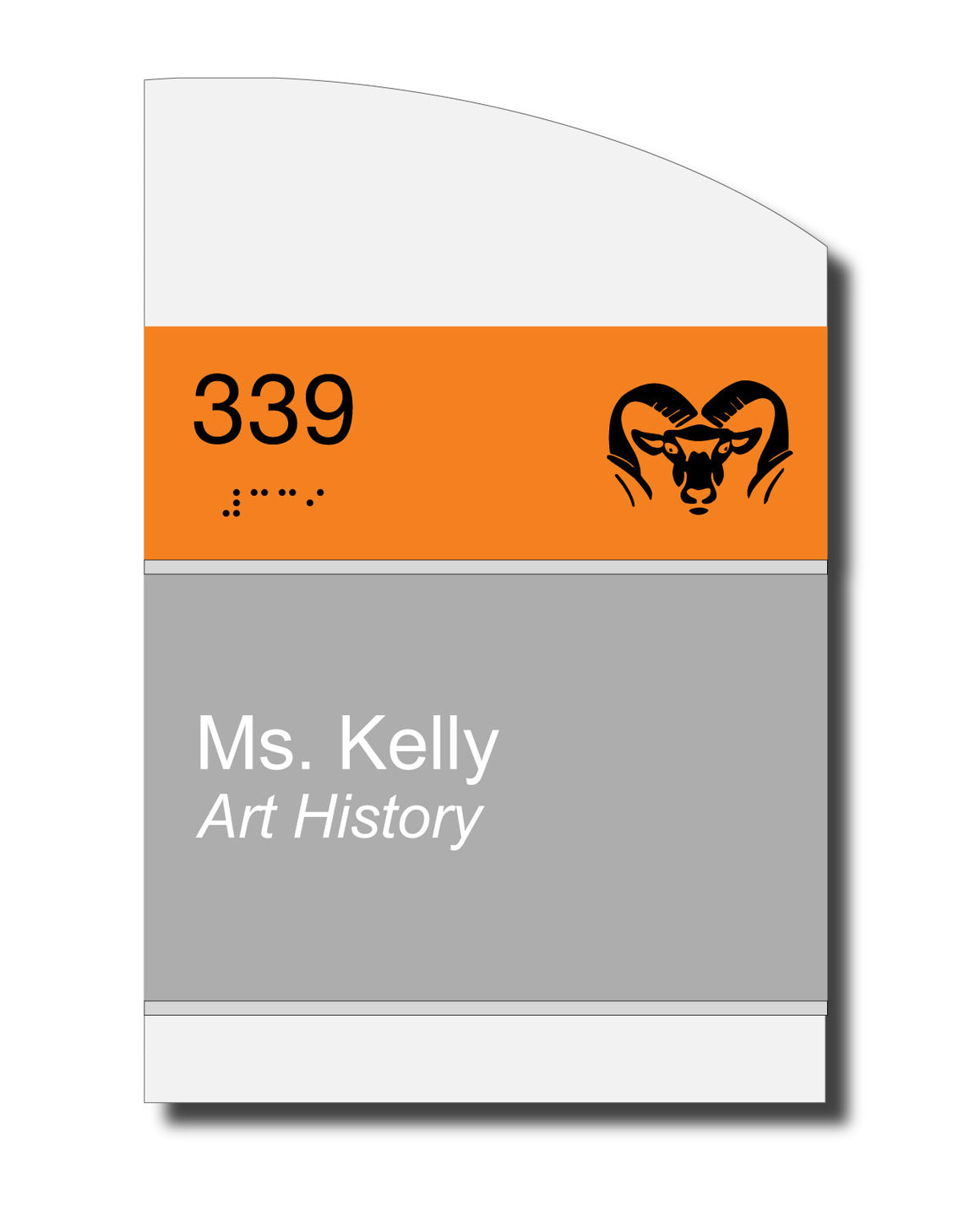 ADA Room Number Signs with Braille and Optional Logos - Nap ADA Signs ...