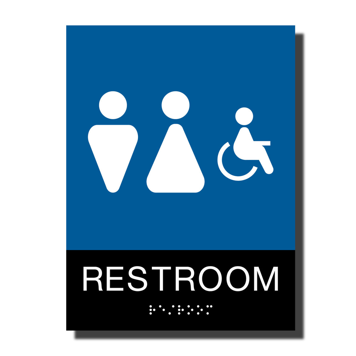 ADA Handicap Accessible Restroom Sign with Braille - Chroma Collection ...