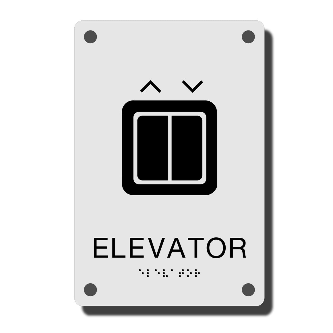 ADA Elevator Sign with Braille - 6" x 9" - Nap ADA Signs – NapADASigns