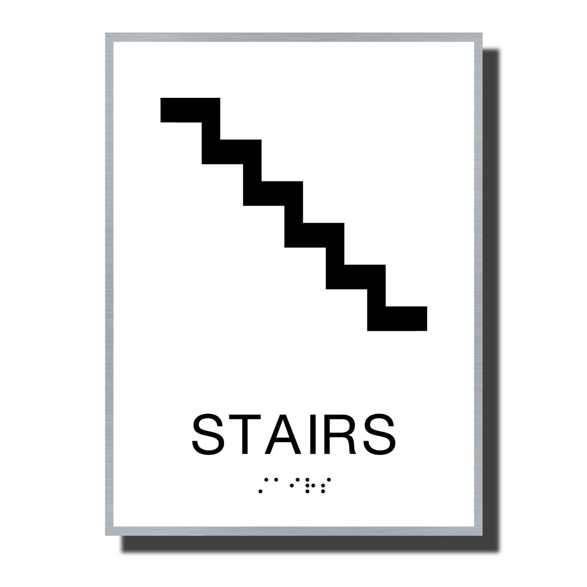 ADA Stair Sign with Braille - Sterling Collection - Nap ADA Signs ...