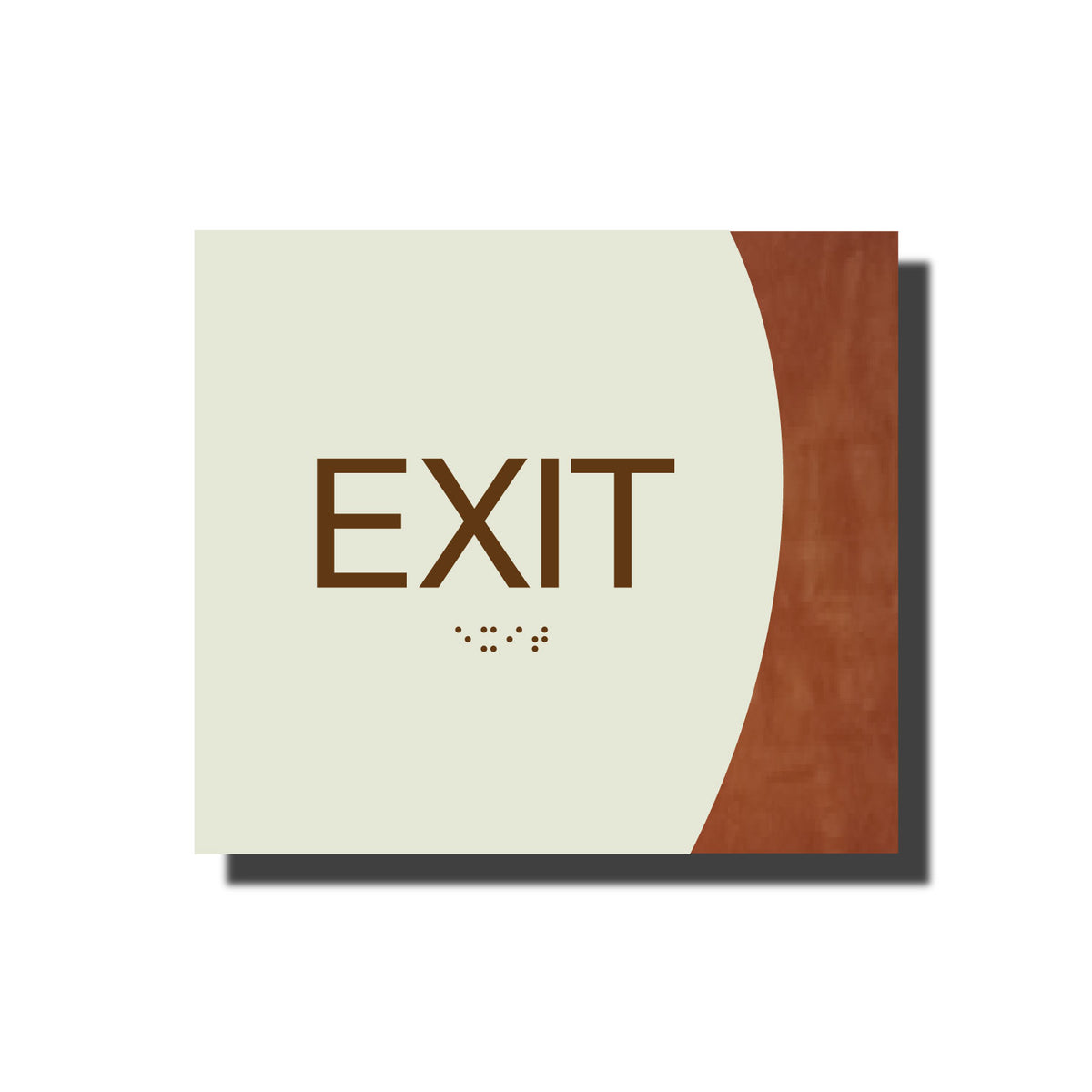ADA Exit with Braille - Timber Collection - 6-3/4"x6" - Nap ADA Signs ...