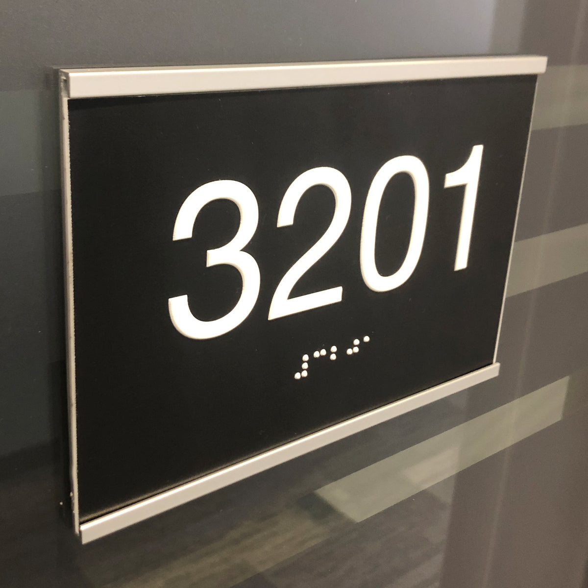 Custom ADA Room Number Sign with Braille - Standard - Nap ADA Signs ...