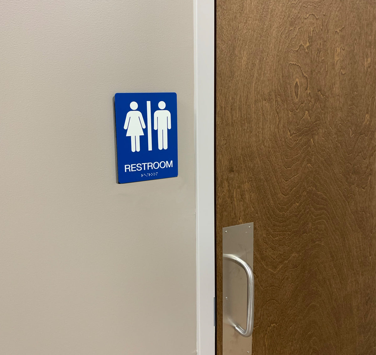 ADA Gender Neutral Bathroom Sign with Braille - NapADASigns.com